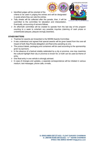 PDA Festive Float Parade 2014 - Guidelines | PDF