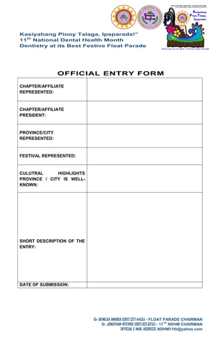 PDA Festive Float Parade 2014 - Guidelines | PDF
