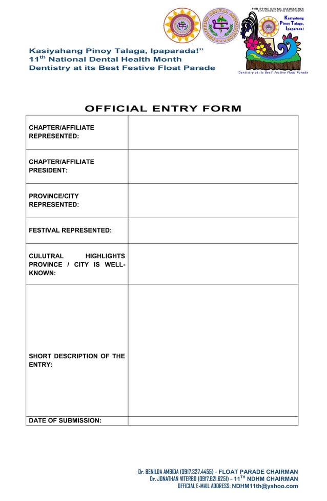 PDA Festive Float Parade 2014 - Guidelines | PDF