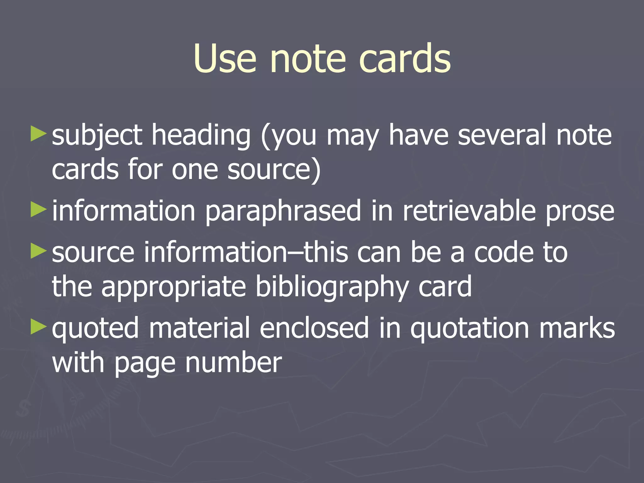 Guidelines for citations and bibliographies | PPT