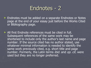 Guidelines for citations and bibliographies | PPT