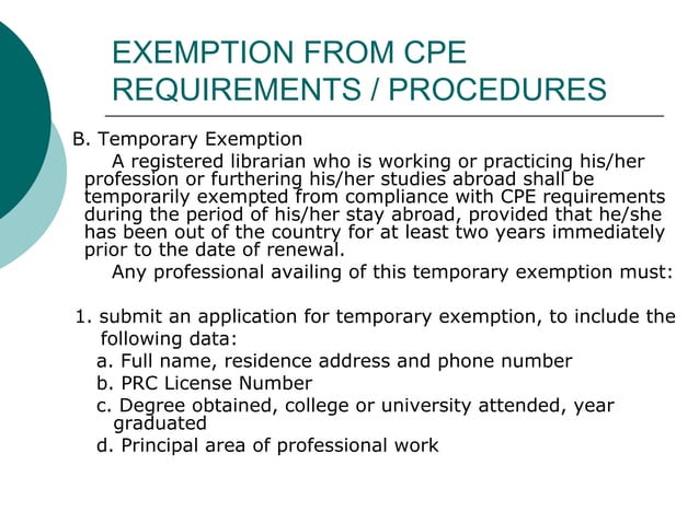 Guidelines for CPE for Librarians | PPT