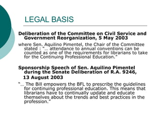 Guidelines for CPE for Librarians | PPT