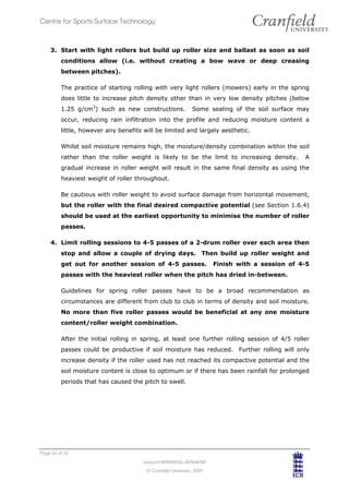 Guidelines For Rolling In Cricket 10409 | PDF