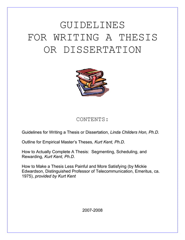 Guidelines for-writing-thesis-or-dissertation | PDF