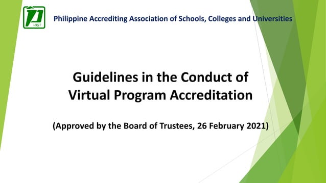 GUIDELINES IN THE CONDUCTION OF PAASCU ACCREDITATION | PPTX ...