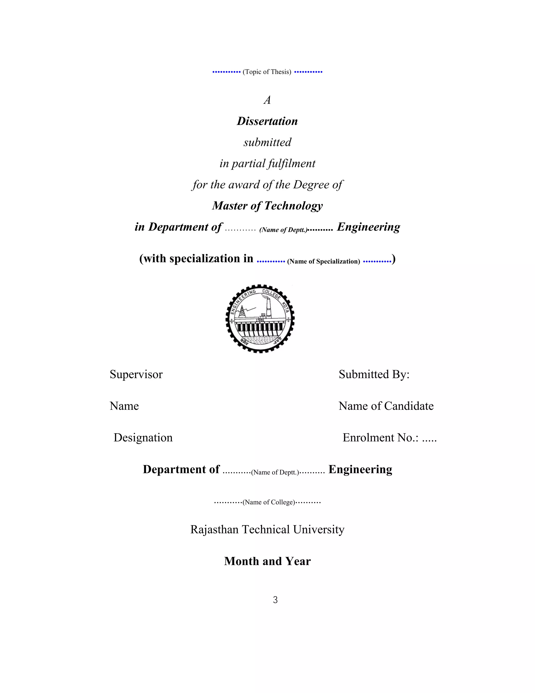 Guidelines m tech-disseratation | PDF