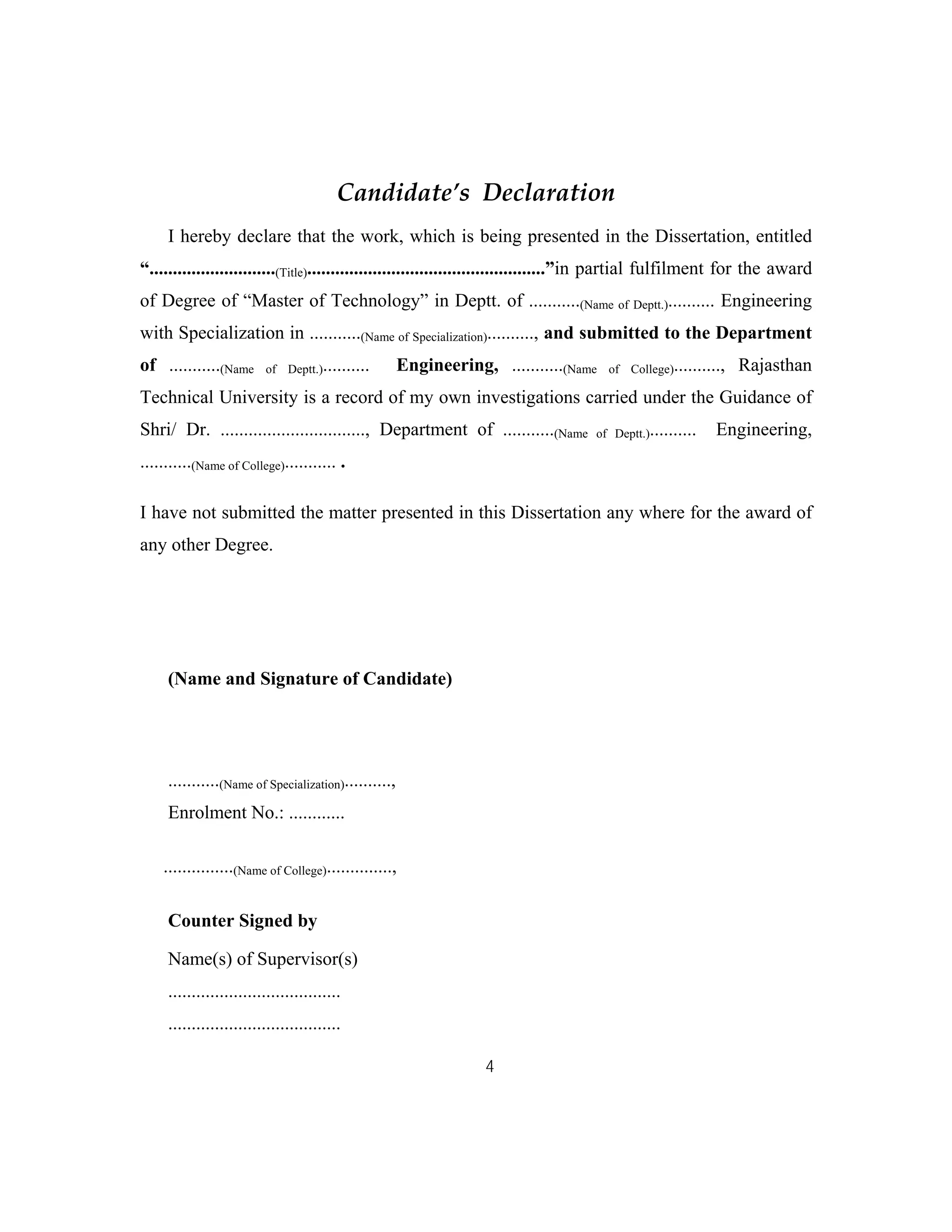 Guidelines m tech-disseratation | PDF