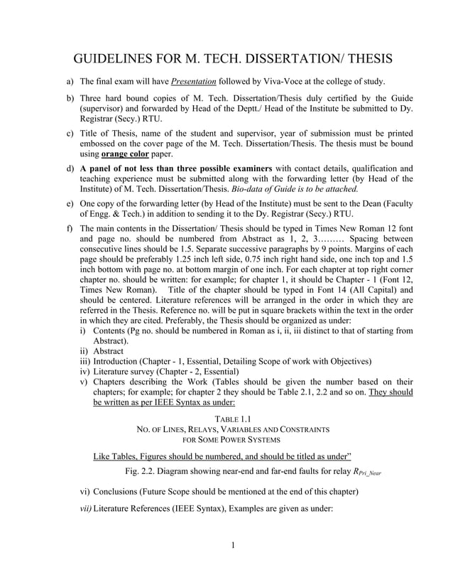 Guidelines m tech-disseratation | PDF