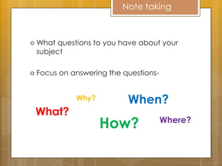 Guidelines notetaking | PPTX
