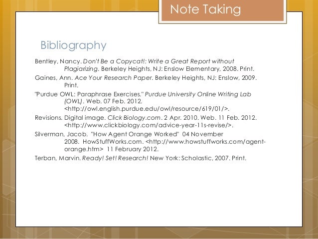 Guidelines notetaking