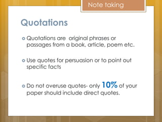 Guidelines for NoteTaking | PPTX | Education