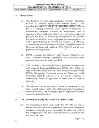 Guidelines Prevention of Falls | PDF