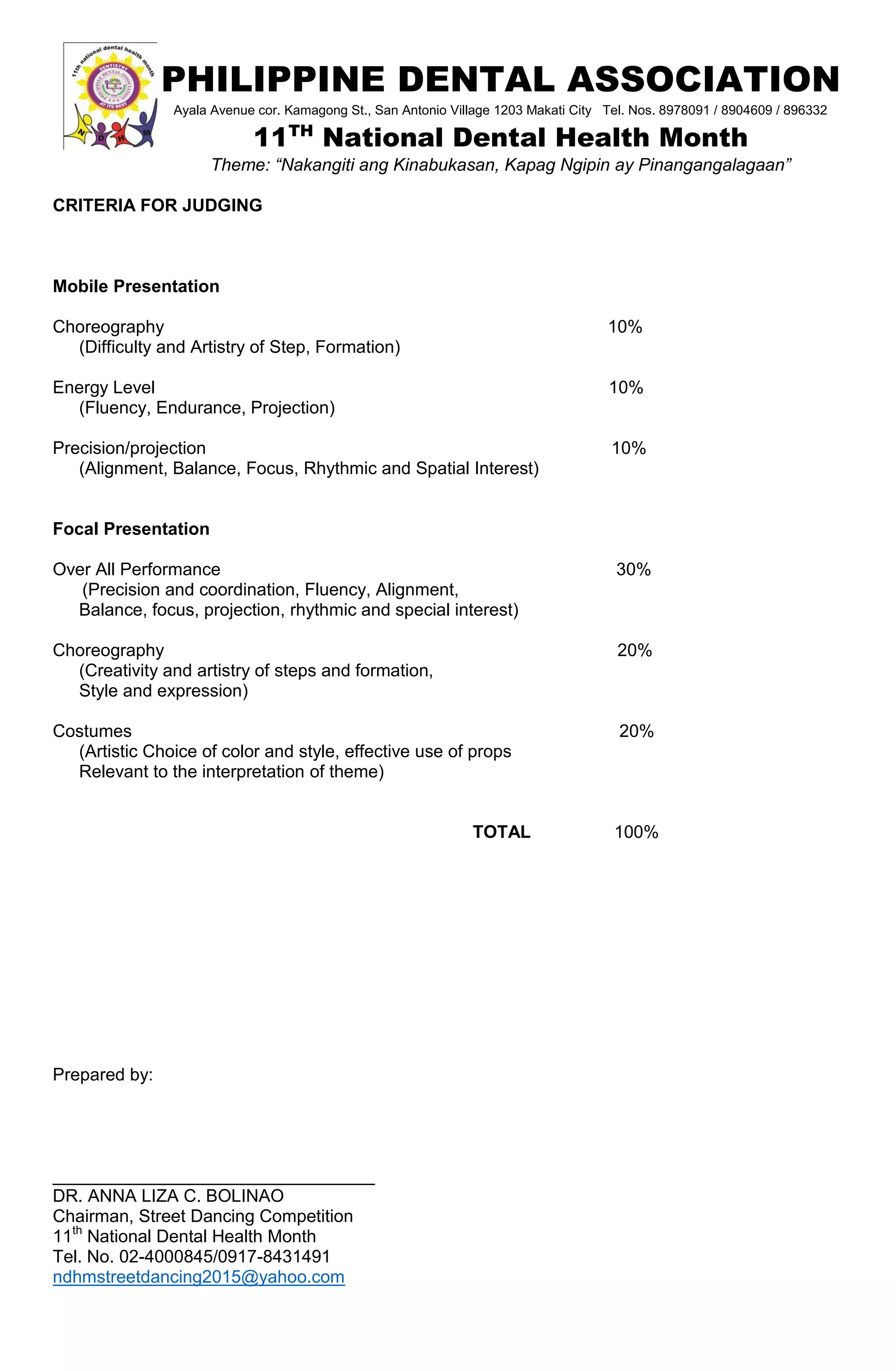 PDA- NDHM STREET DANCING COMPETITION Guidelines | PDF