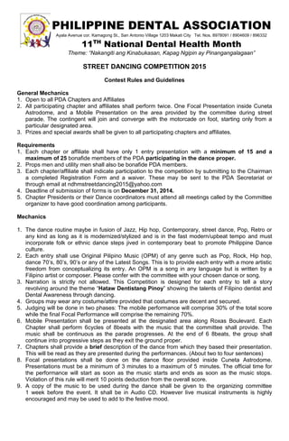 PDA- NDHM STREET DANCING COMPETITION Guidelines | PDF