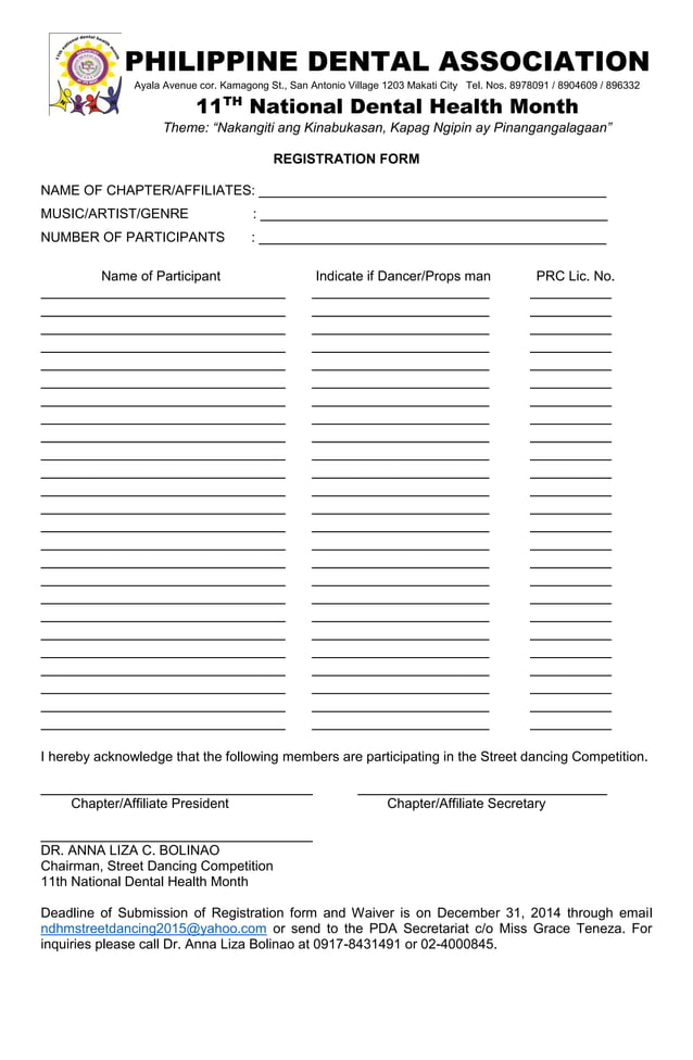 PDA- NDHM STREET DANCING COMPETITION Guidelines | PDF
