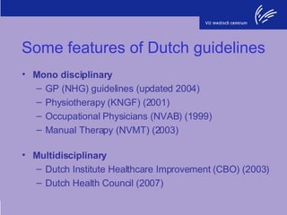 Guidelines - what difference do they make? A Dutch perspective | PPT