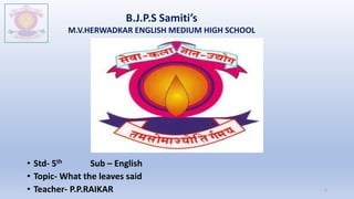 guidelines-What the lesves said poem std 5.pptx