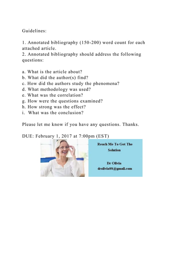 Guidelines1. Annotated bibliography (150-200) word count for ea.docx