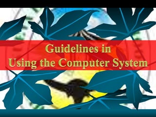Guidelines and code of conduct in using the computer | PPT