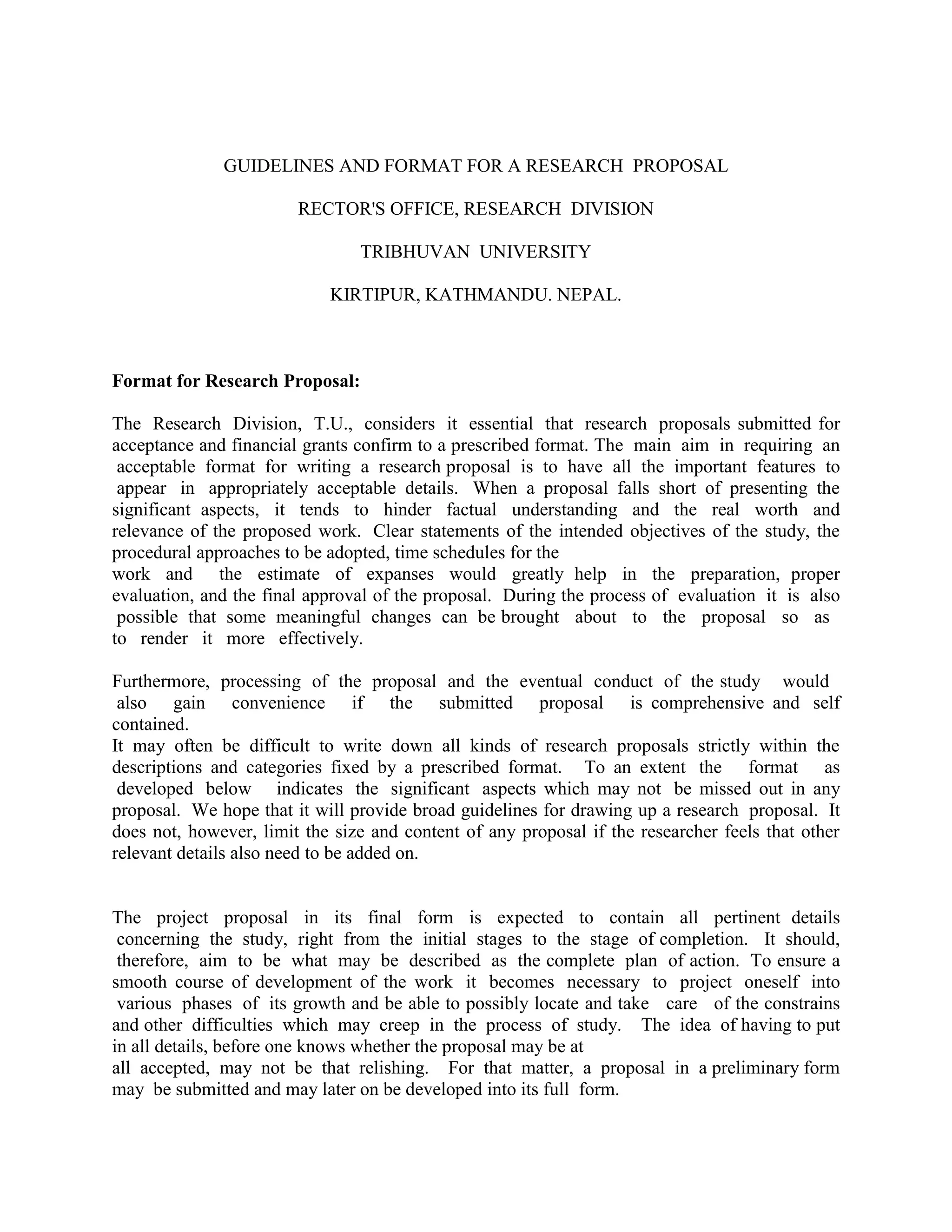 Guidelines and format for a research | PDF