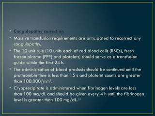 GUIDELINES AND PRINCIPLES FOR DAMAGE CONTROL SURGERY | PPTX