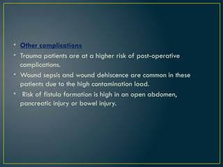 GUIDELINES AND PRINCIPLES FOR DAMAGE CONTROL SURGERY | PPTX