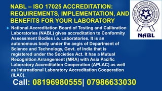 Guidelines and process of nabl lab setup | PPTX