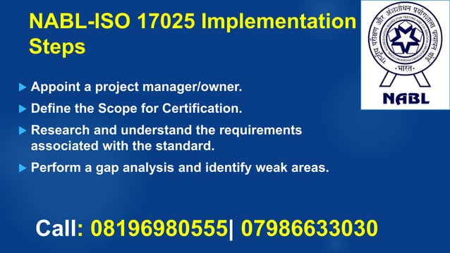 Guidelines and process of nabl lab setup | PPTX