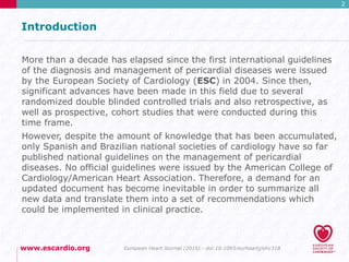 ESC New Pericardial Guidelines | PPTX