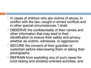 Guidelines in Reporting on Children | PPT