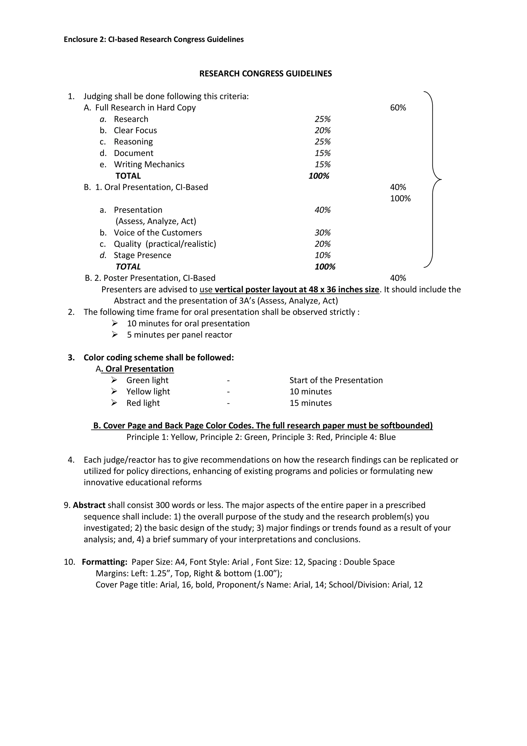 Guidelines ci ar format | PDF