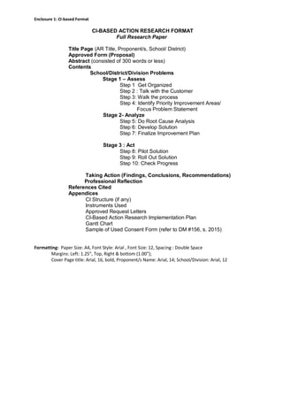 Guidelines ci ar format | PDF