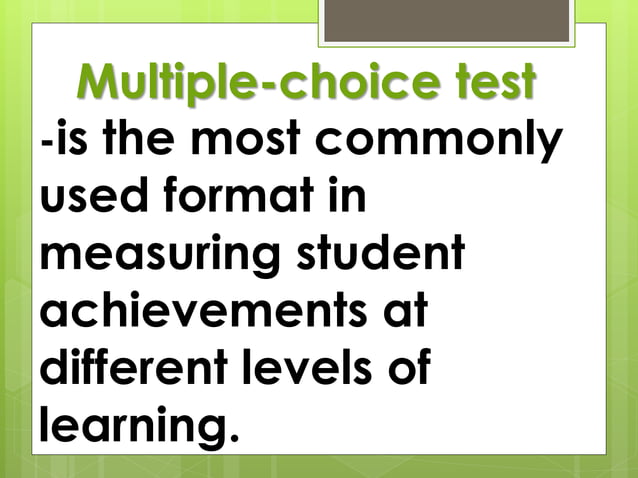 GUIDELINES CONSTRUCTING MULTIPLE CHOICE TEST ITEMS.pdf | Standardized ...