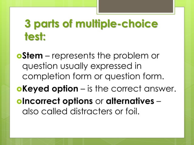GUIDELINES CONSTRUCTING MULTIPLE CHOICE TEST ITEMS.pdf | Standardized ...