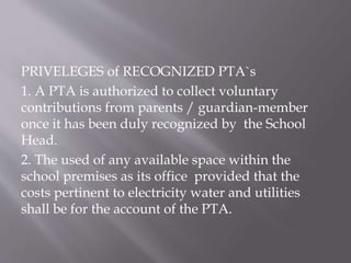 Guidelines on how to conduct HRPTA/CPTA Elections in every schools | PPTX