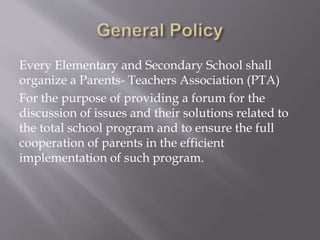 Guidelines on how to conduct HRPTA/CPTA Elections in every schools | PPTX