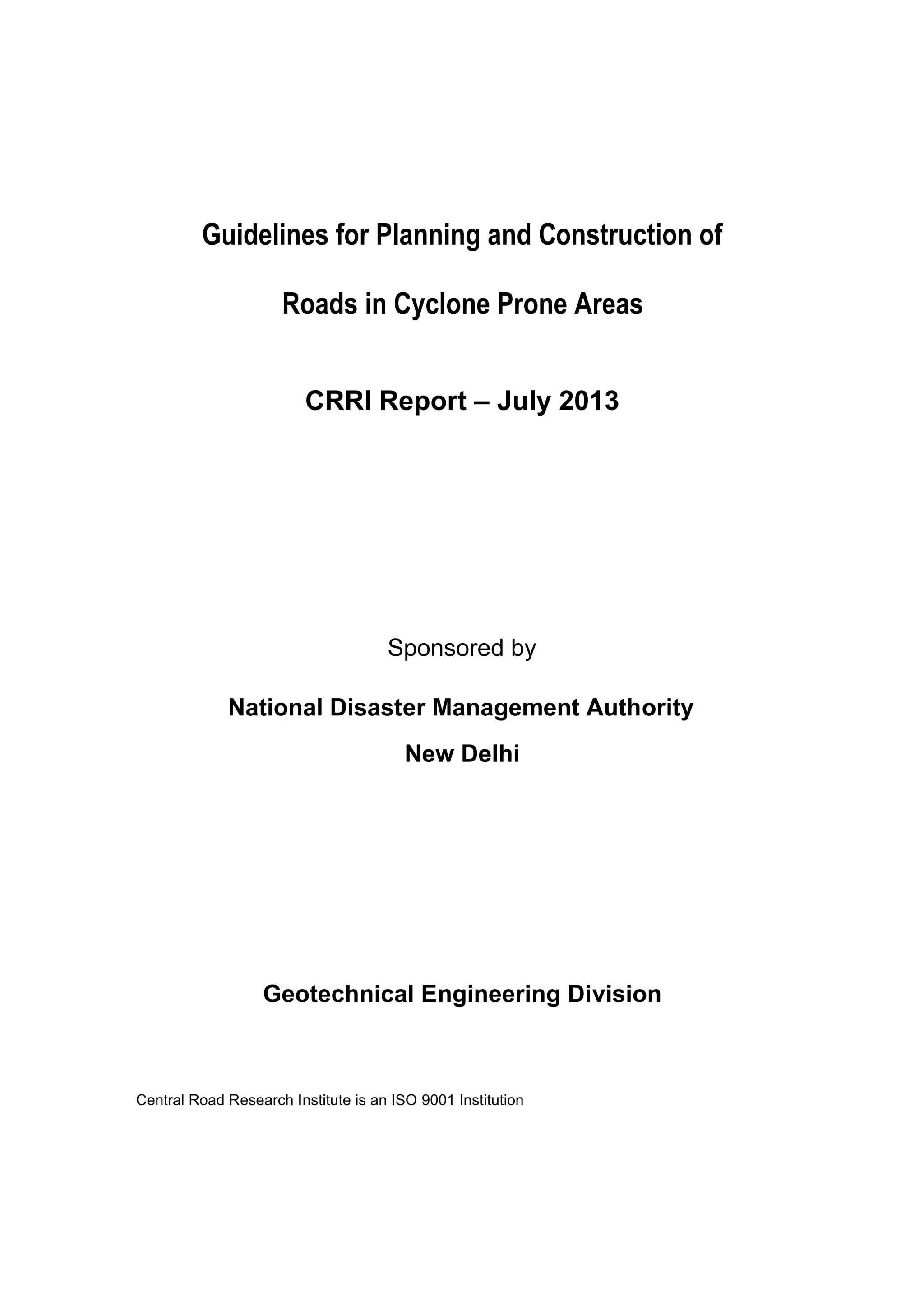 Guidelines for Planning and Construction of Roads in cyclone Prone ...