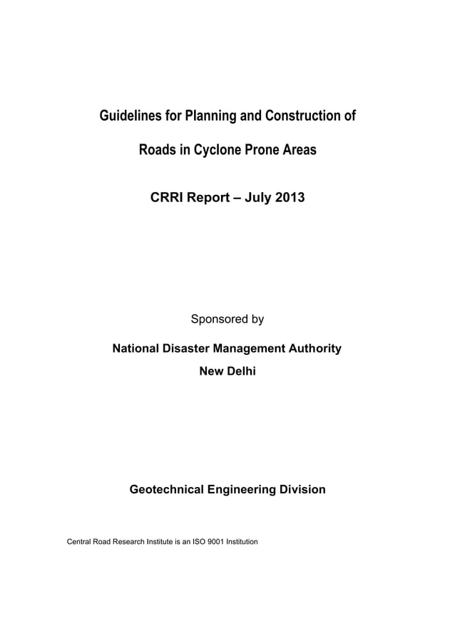 Guidelines for Planning and Construction of Roads in cyclone Prone ...