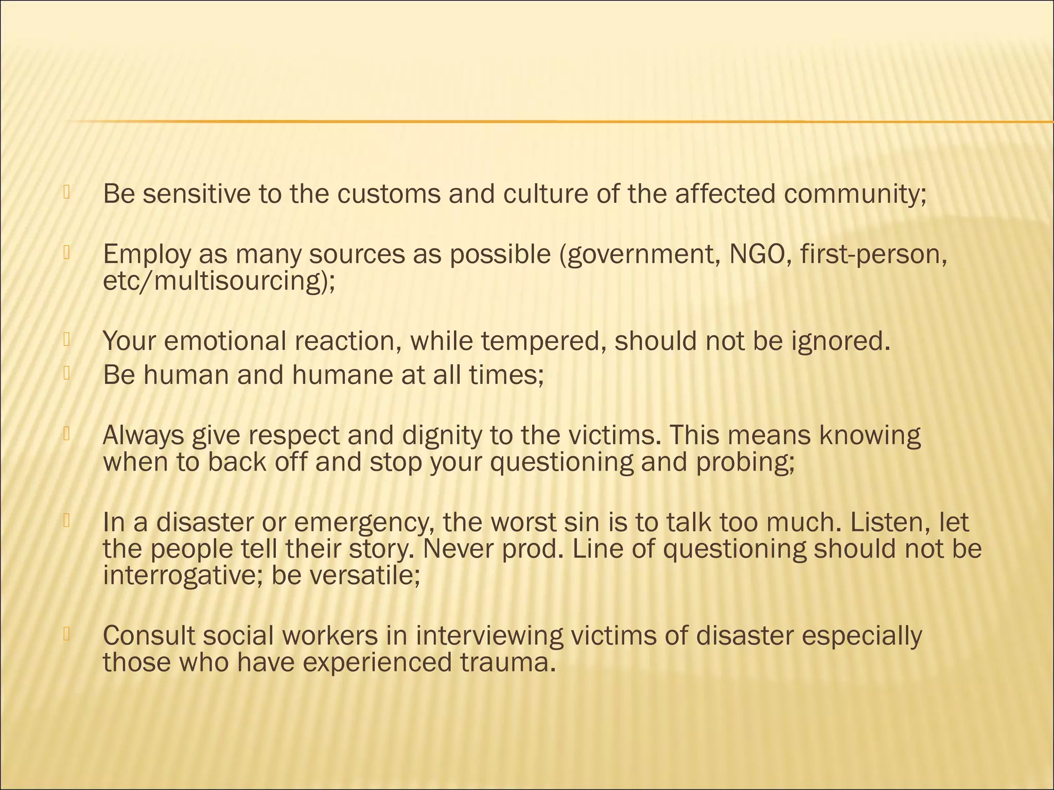 Guidelines for Disaster Reporting | PPT