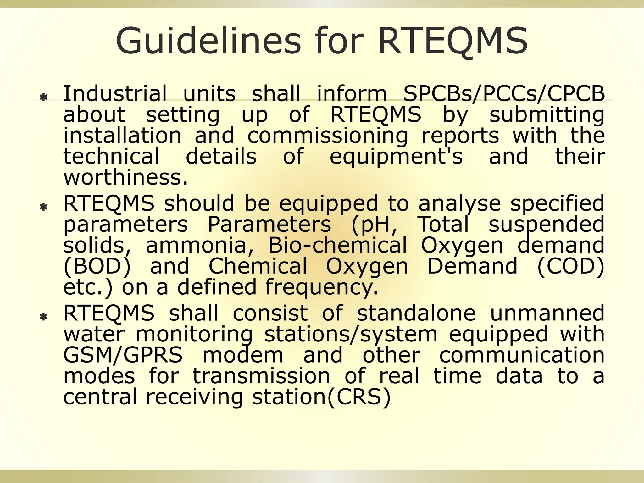Guidelines on monitoring of online water water / effluent quality ...
