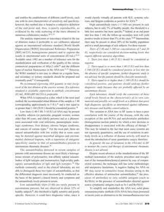 Guidelines for the Laboratory Use of Autoantibody Tests in the ...
