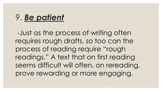 Guidelines for effective Reading | PPTX