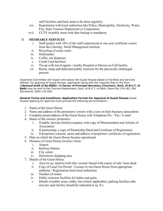 Guidelines For Approval Of Guest Houses | DOCX