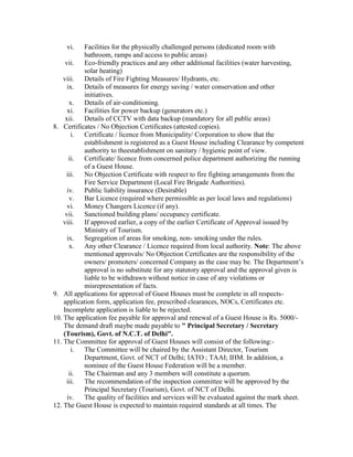 Guidelines For Approval Of Guest Houses | DOCX