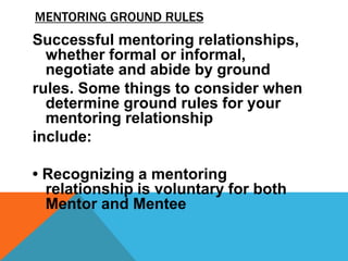 Guidelines for a successful mentoring program | PPTX