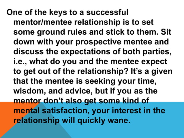Guidelines for a successful mentoring program | PPTX | Secondary Education | Education