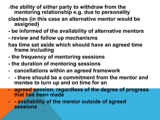 Guidelines for a successful mentoring program | PPTX
