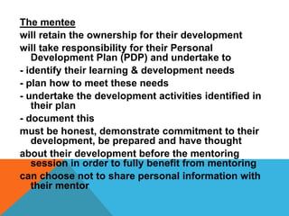 Guidelines for a successful mentoring program | PPTX