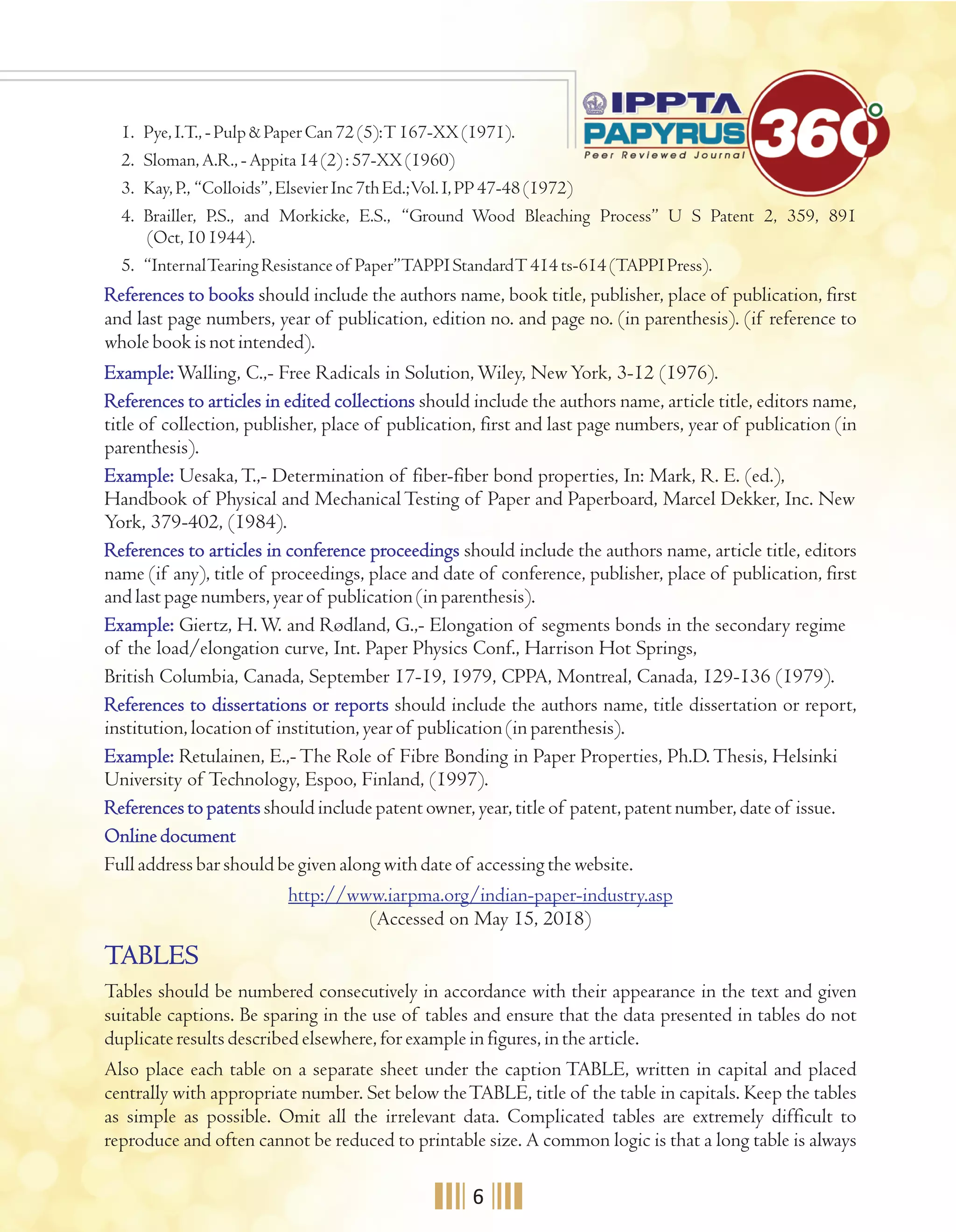 Guidelines for Authors for Publication of Paper | PDF